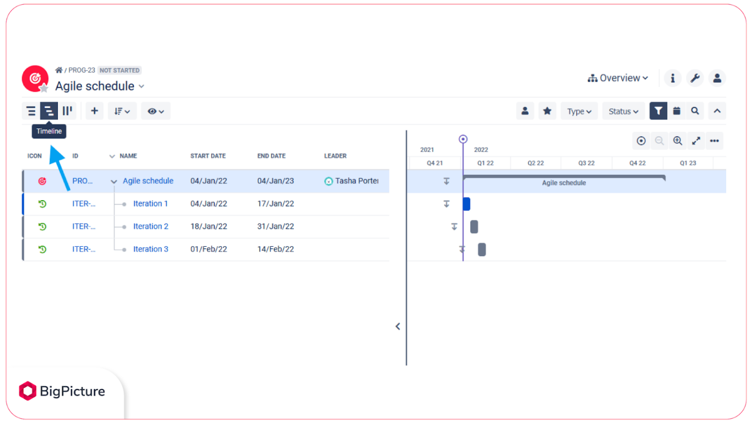 Agile schedule in BigPicture. How to set it up? | BigPicture