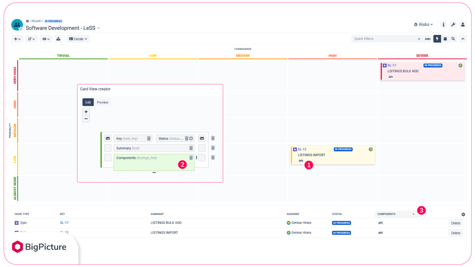 Jira Components. How BigPicture handles them? | BigPicture