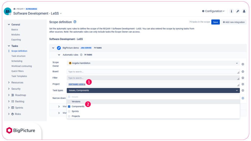 Jira Components. How BigPicture handles them? | BigPicture
