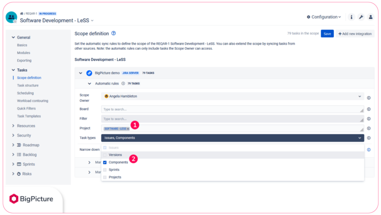 Jira Components. How BigPicture handles them? | BigPicture